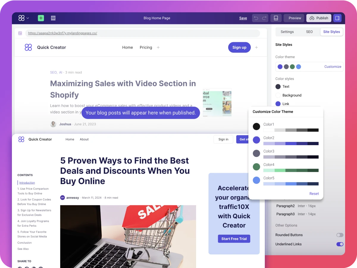 Start a Blog Easily and Win SEO Quickly | QuickCreator